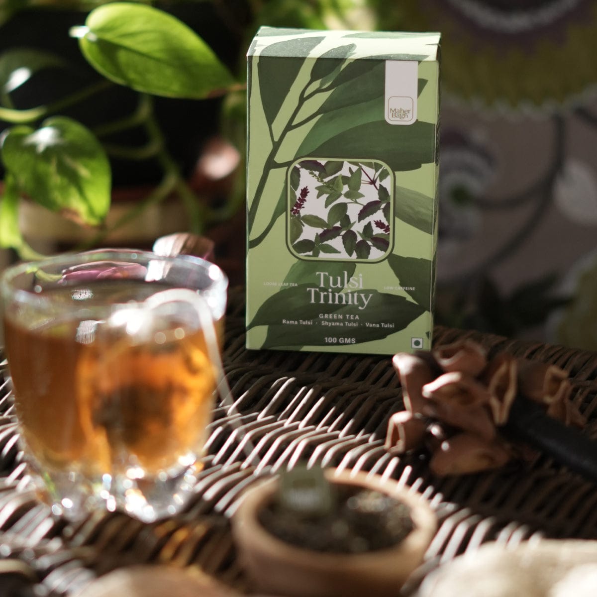 Tulsi Trinity Green Tea – www.maherbagh.com